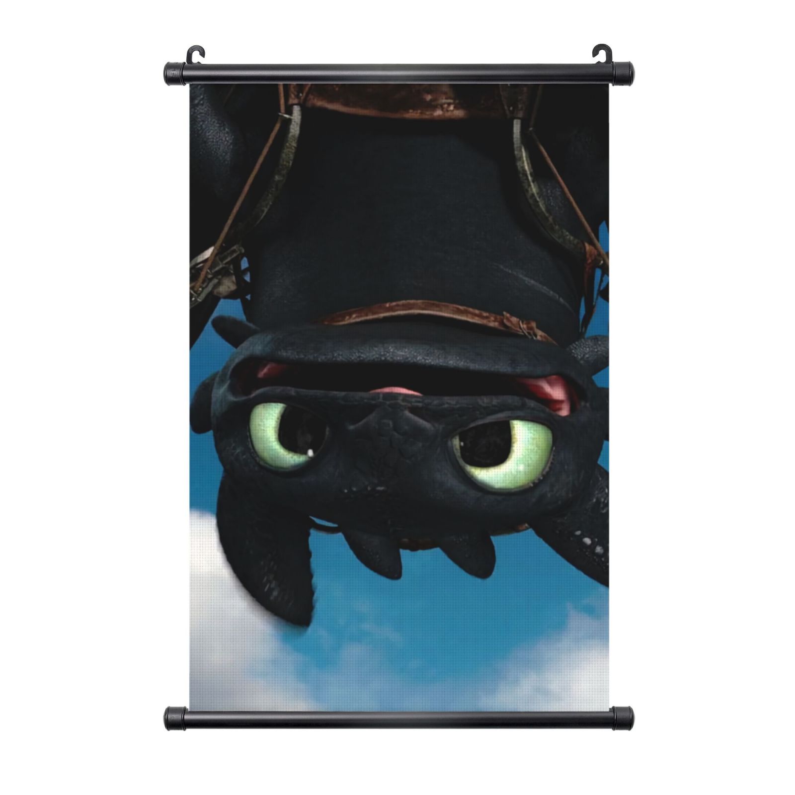 Toothless Poster Aesthetic Canvas PVC Shaft Wall Art Hanging Hanger ...