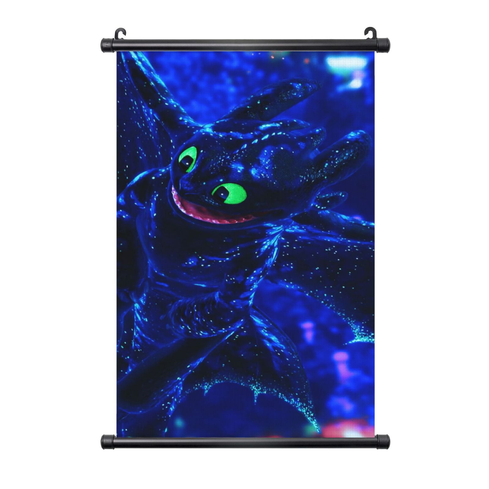 Toothless Poster Aesthetic Canvas PVC Shaft Wall Art Hanging Hanger ...