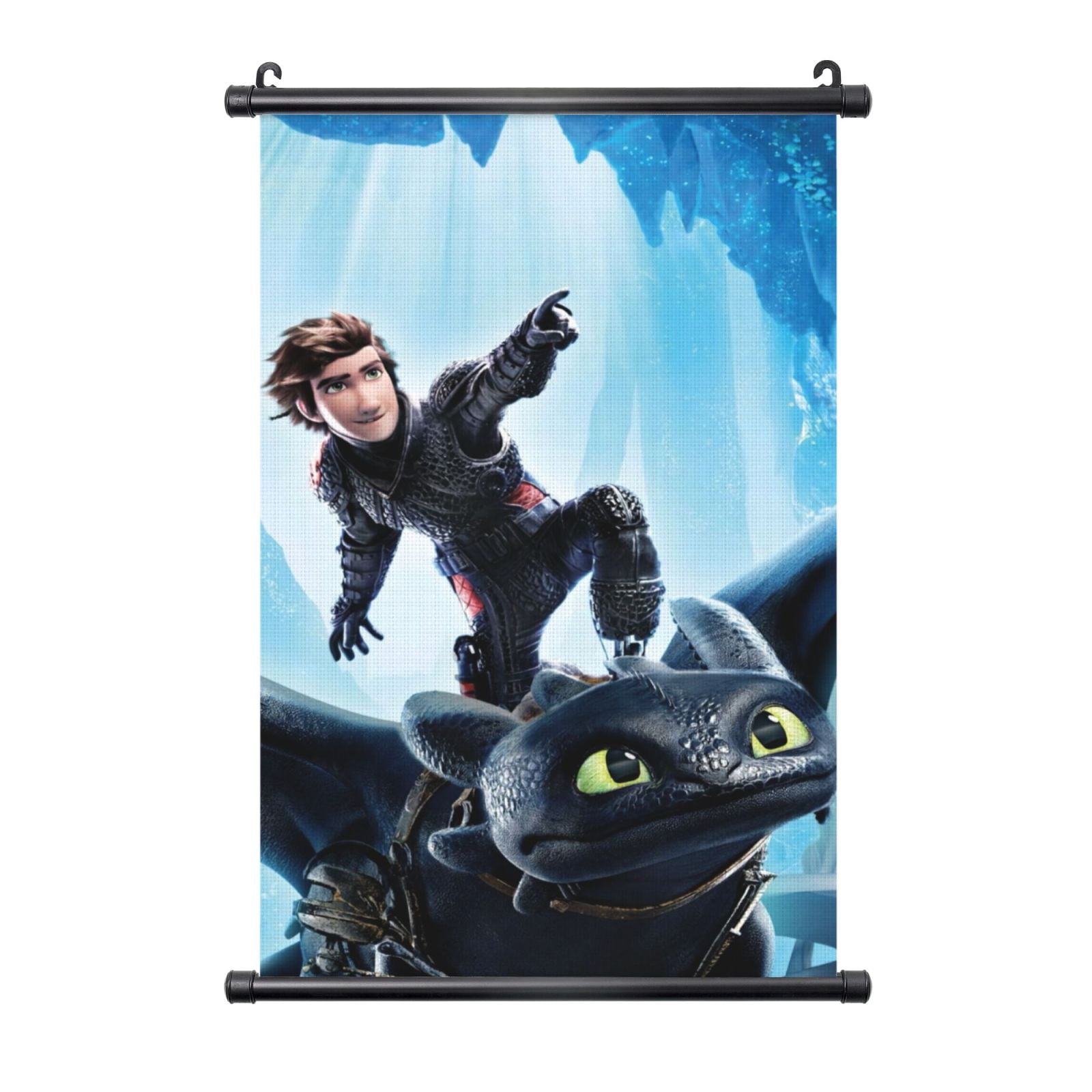 Toothless Poster Aesthetic Canvas PVC Shaft Wall Art Hanging Hanger ...