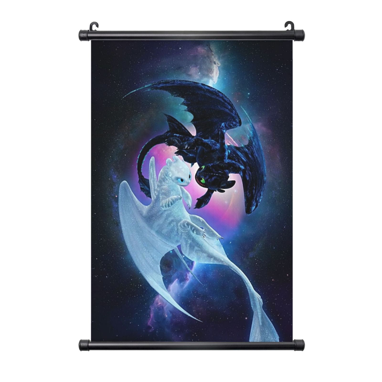 Toothless Poster Aesthetic Canvas PVC Shaft Wall Art Hanging Hanger ...