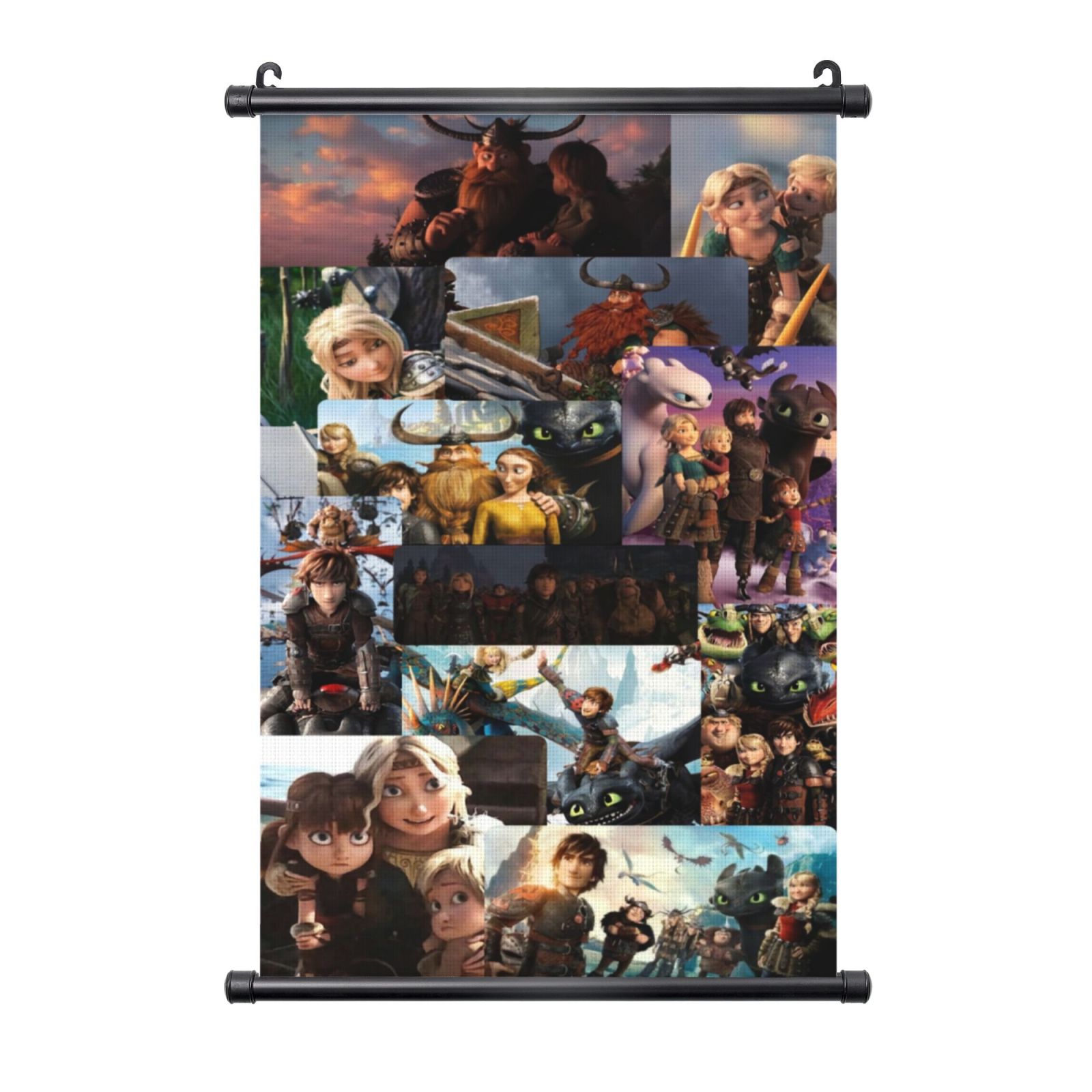 Toothless Poster Aesthetic Canvas PVC Shaft Wall Art Hanging Hanger ...