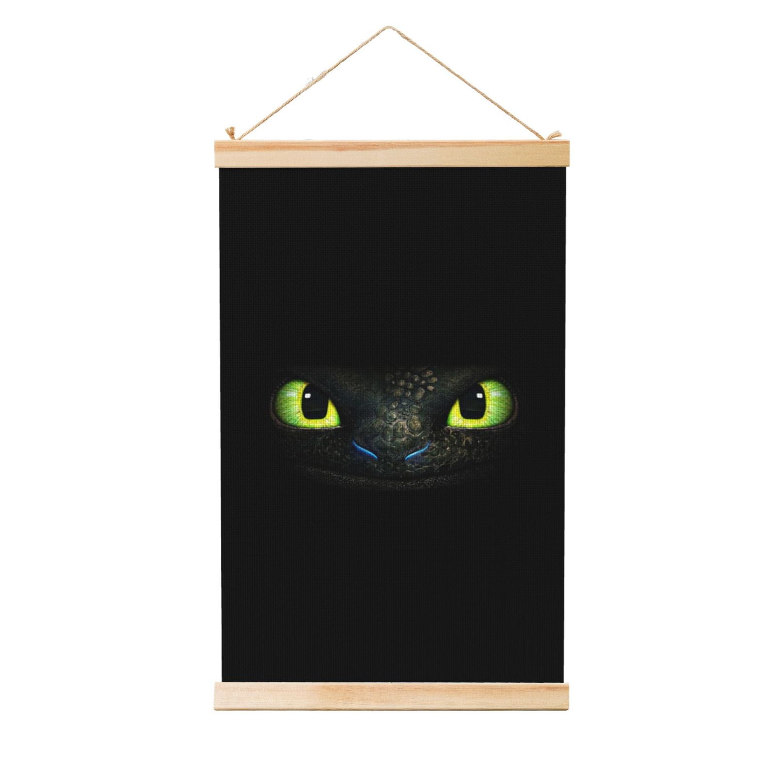 Toothless Poster Aesthetic Canvas Wooden Shaft Wall Art Hanging Hanger ...