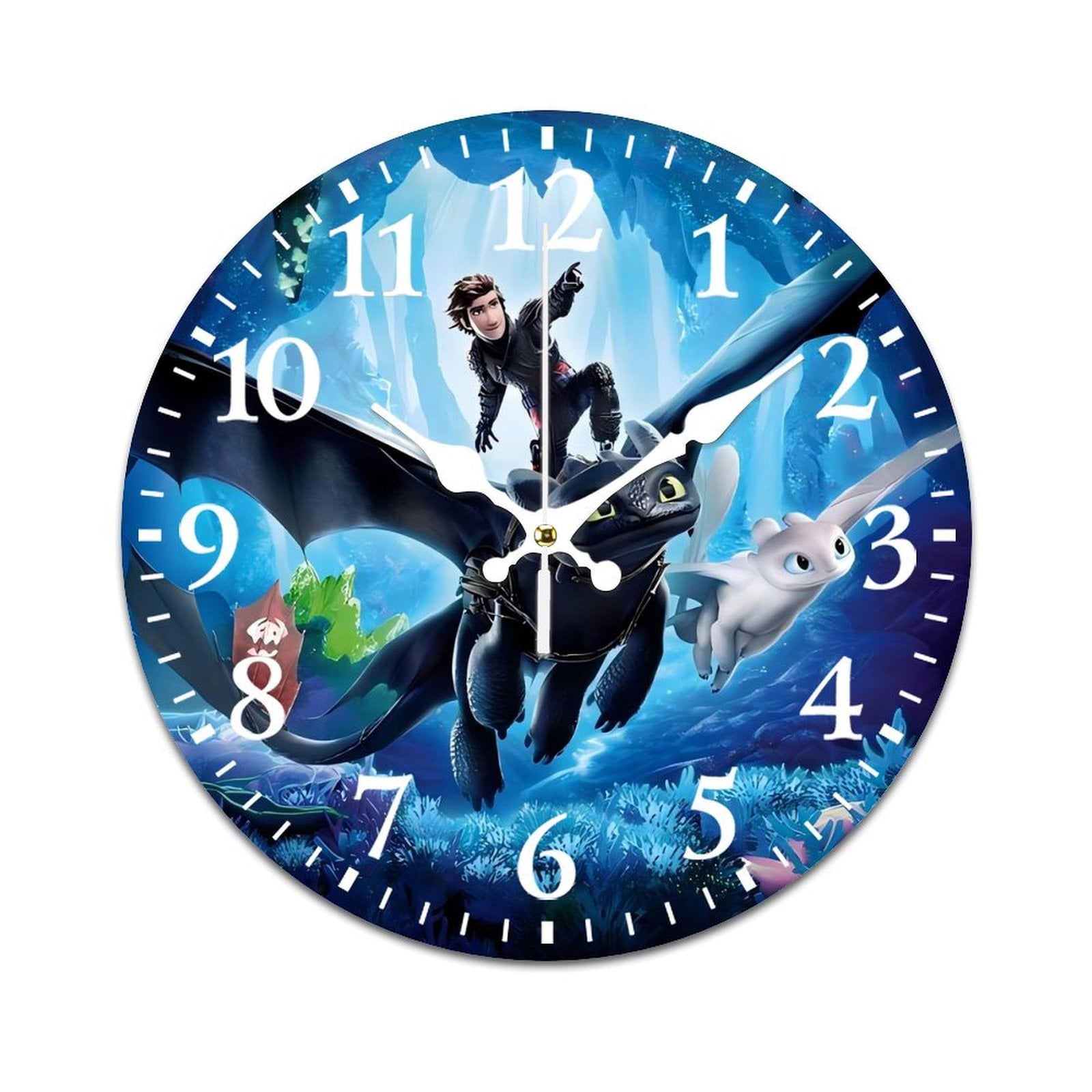 Toothless wall clocks battery operated decorative 25cm/9.84in - Walmart.com