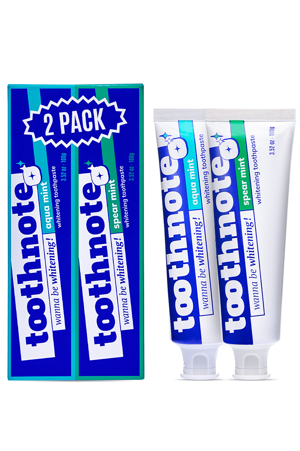 Toothnote Aqua Mint & Spear Mint Whitening Toothpaste (2 Value Pack ...