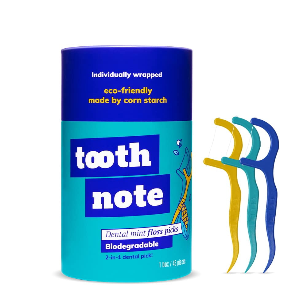 Toothnote Portable Dental Floss OIF8 Picks, Tooth Picks, Eco-Friendly ...