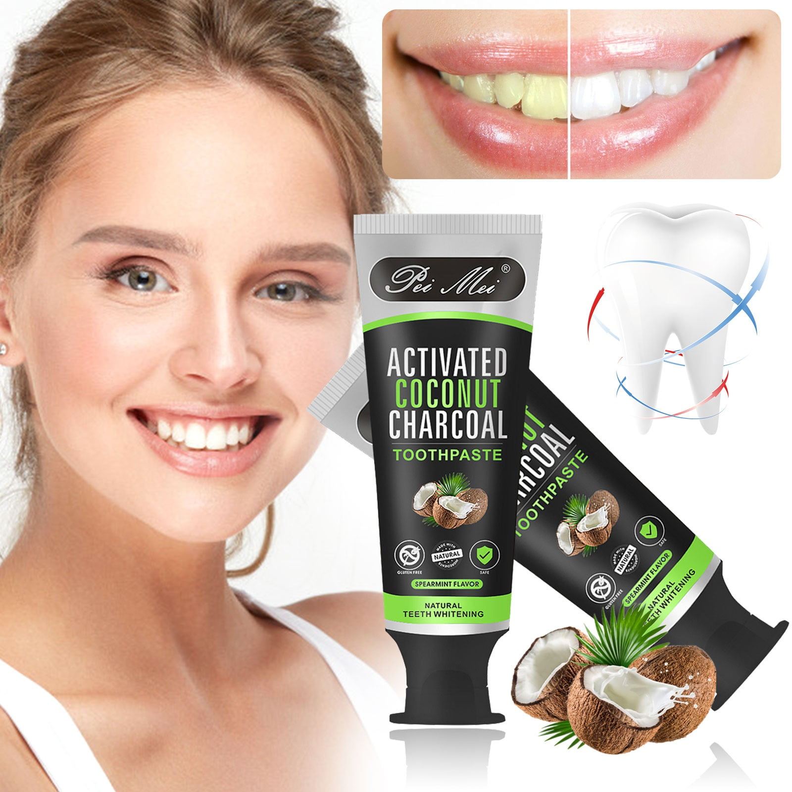 Toothpaste Activated Toothpaste, 100g, Clean Teeth, Refreshing ...