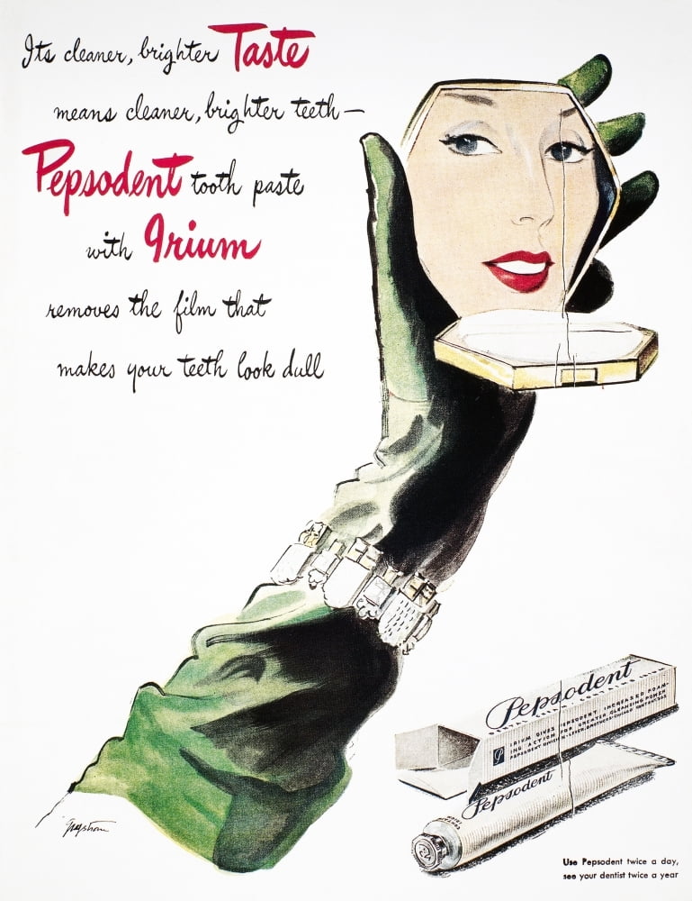 Toothpaste Ad 1945. Namerican Magazine Advertisement 1945 For Pepsodent ...