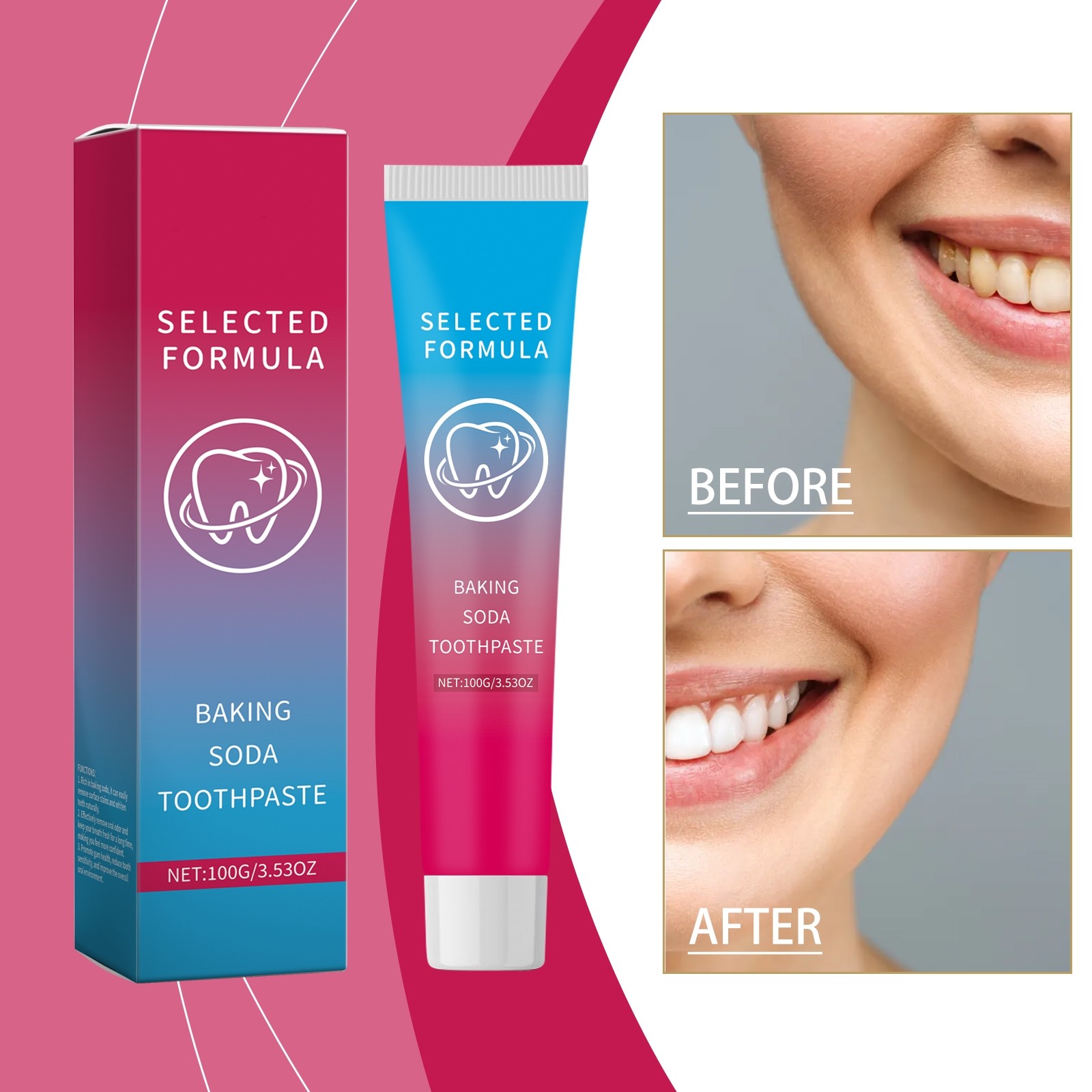 Toothpaste, Baking Toothpaste Oral Care 2024 Baking Toothpaste ...