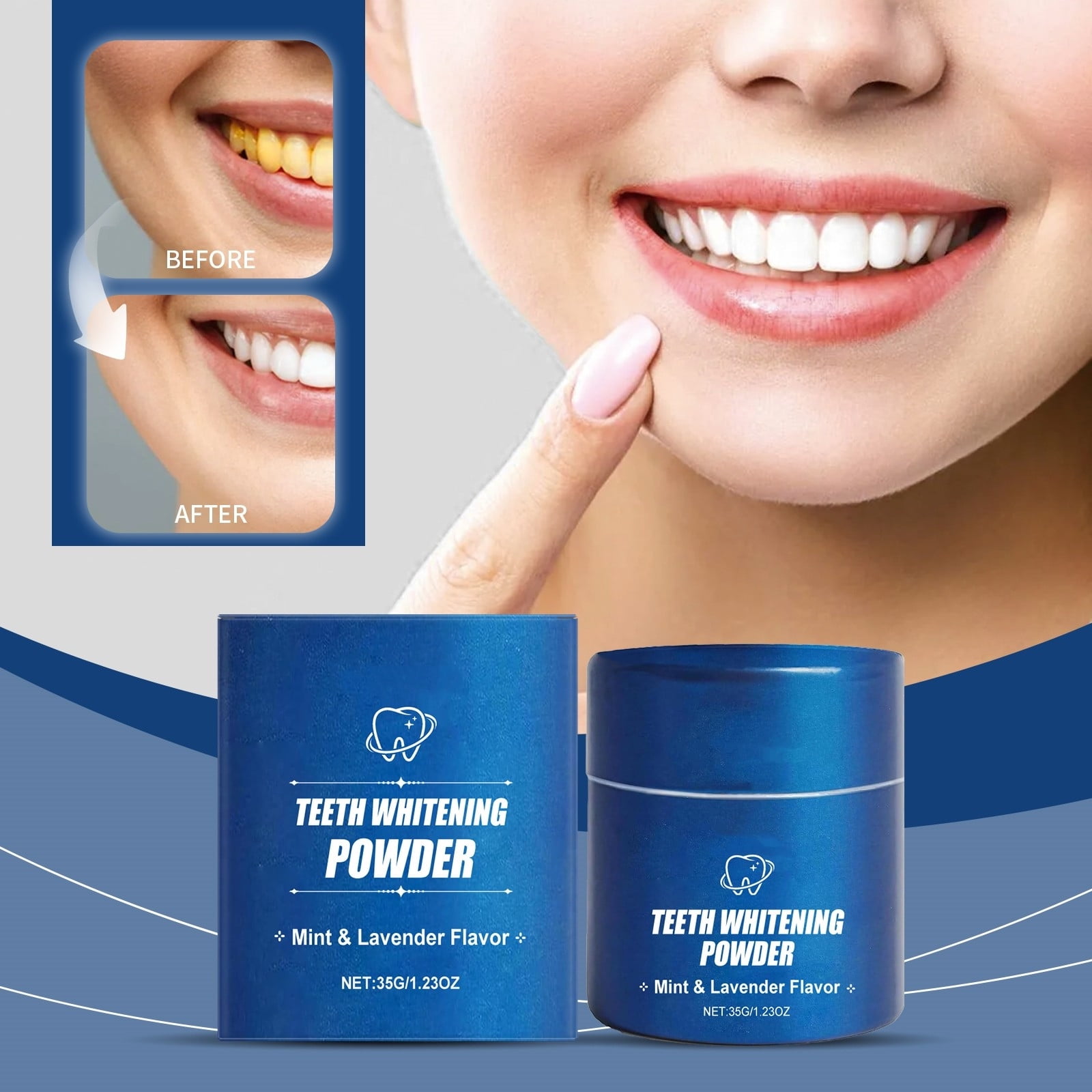 Toothpaste Booster Powder & Teeth Whitening Enhancer with Natural ...