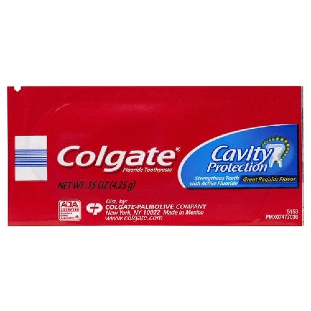 Toothpaste "Colgate" 0.15oz Cavity Protection Fluoride single use 100 ...