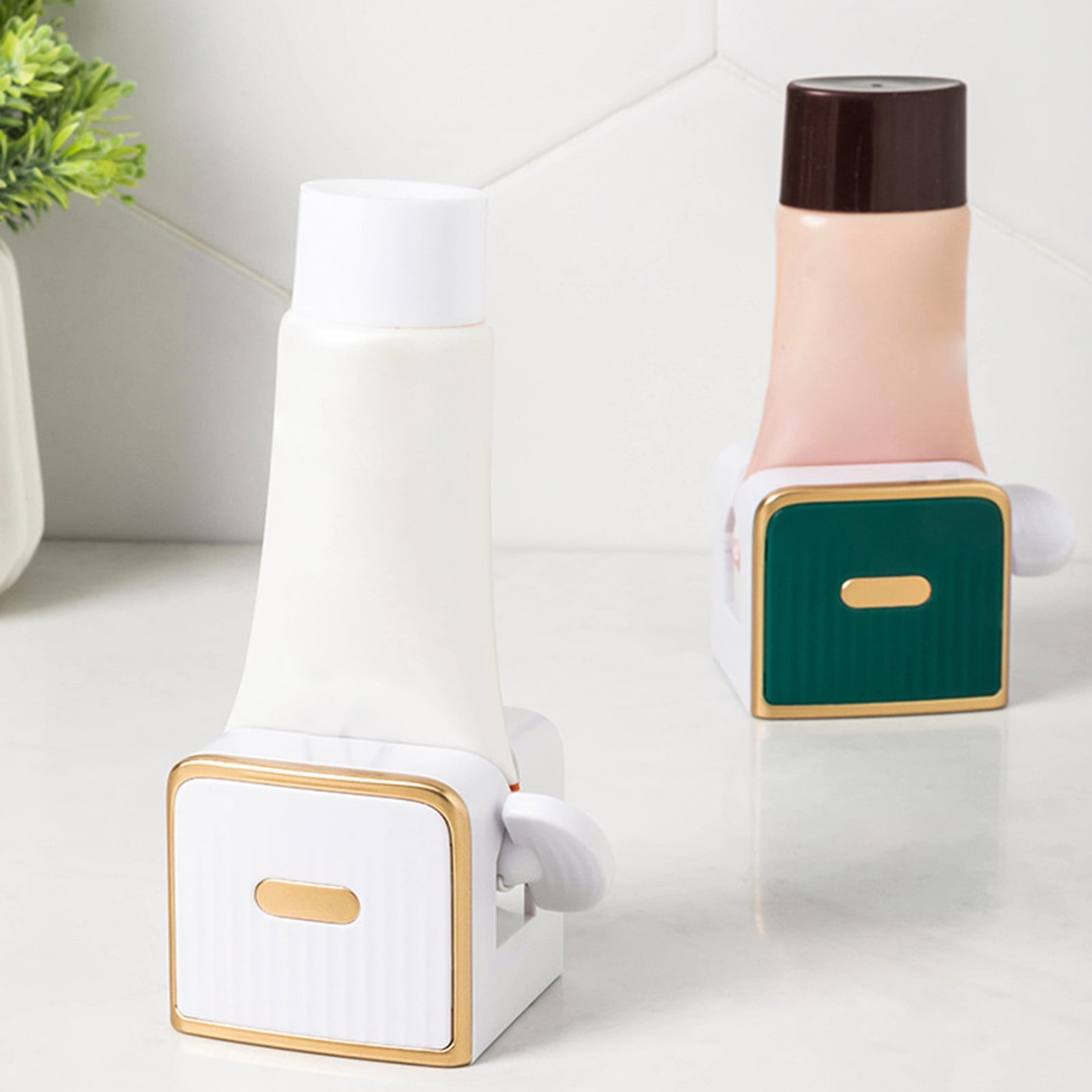 Toothpaste Dispenser Ergonomic Design Waterproof ABS Wall Mount Roller ...