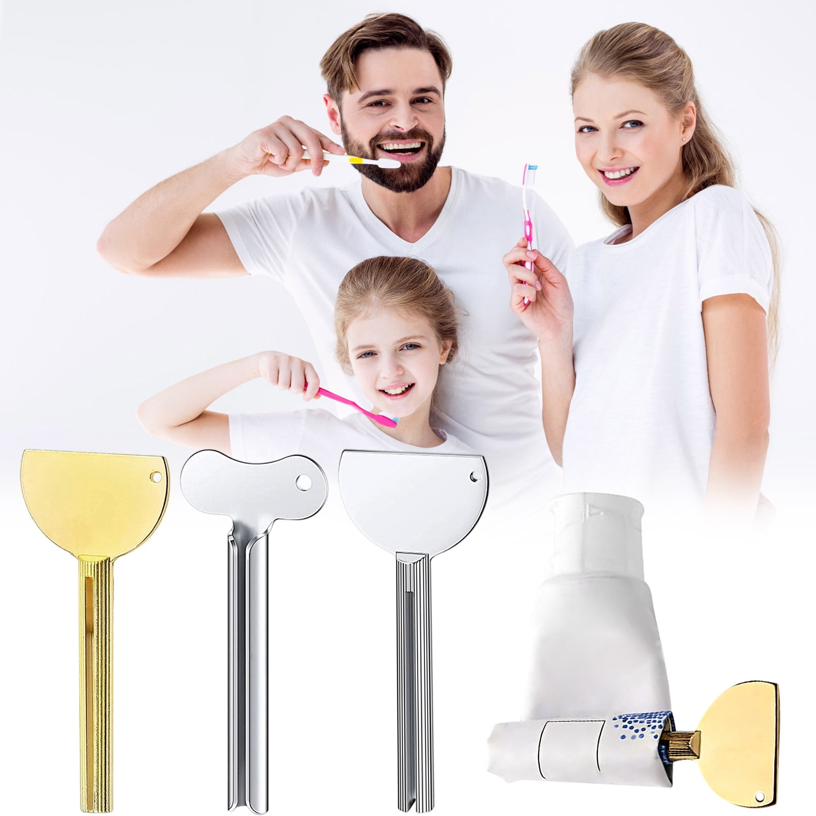 Toothpaste Dispenser Manual Metal Toothpaste Squeezer Key Roller Tube ...