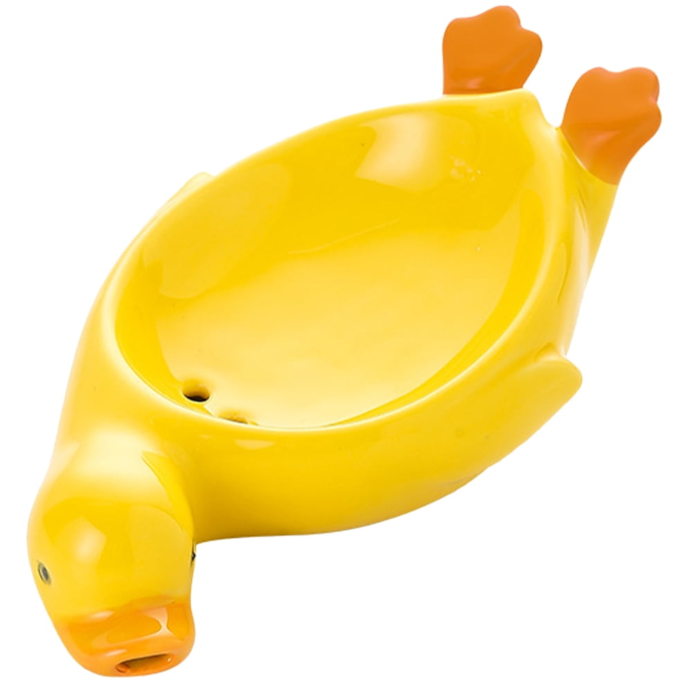 Toothpaste Dispenser Soap Holder Little Yellow Duck Drain Dish ...