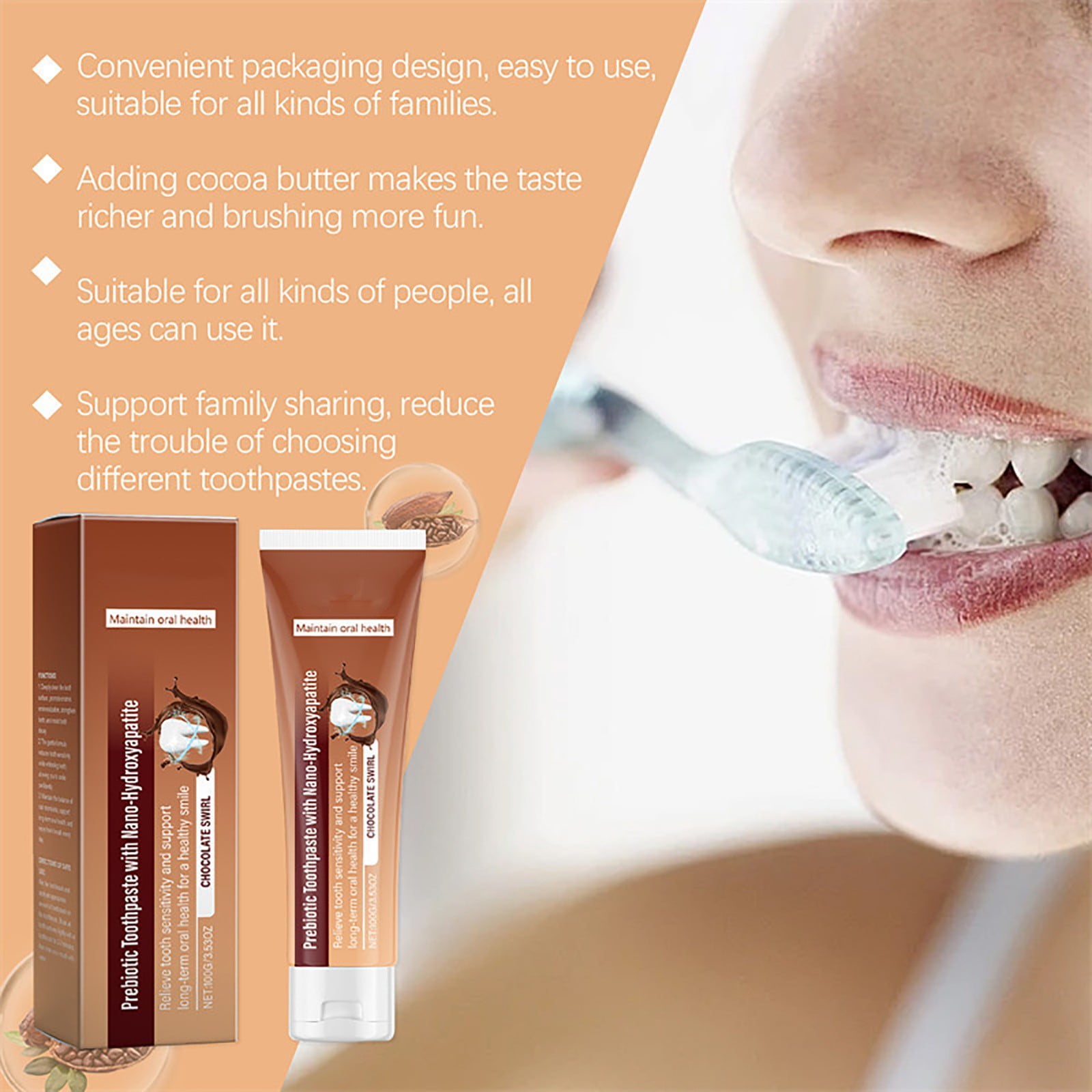 Toothpaste Flavored Toothpaste Gently Cleans Stains Odor for Teeth ...