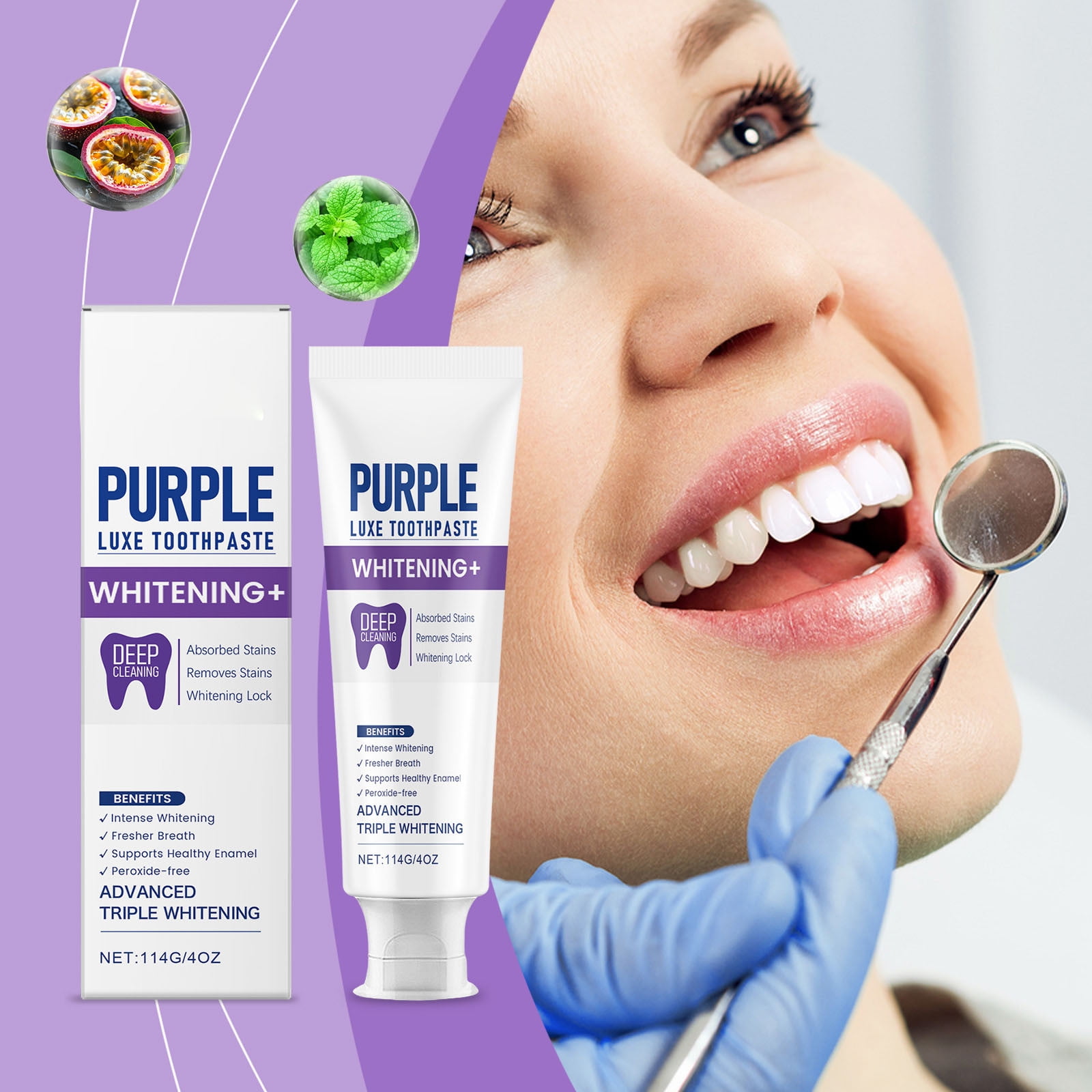 Toothpaste Free Color Correcting Oral Care Fights Stains Freshens ...