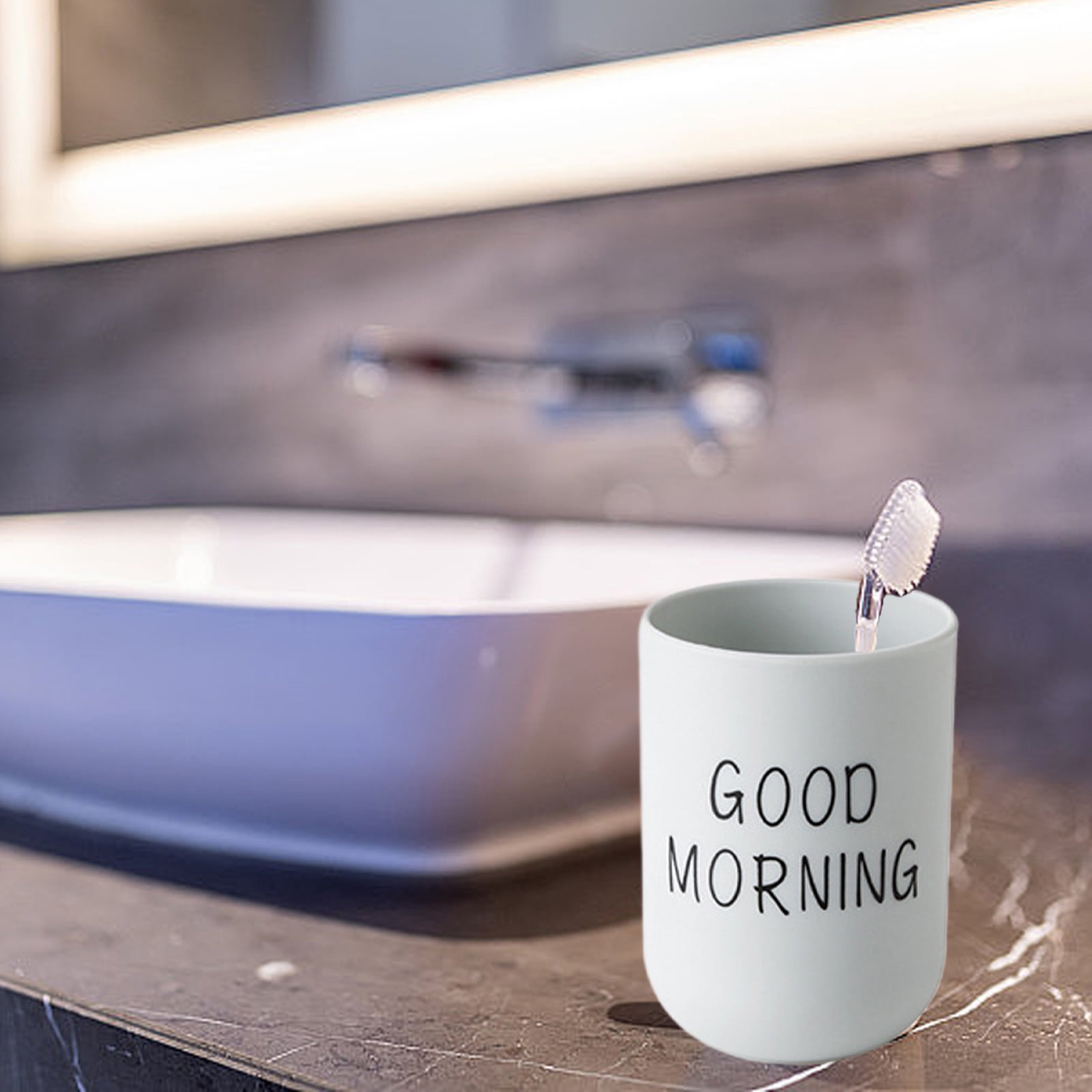 Toothpaste Holder Mug, Couples Travel Brushing Cup, Stainless Steel ...