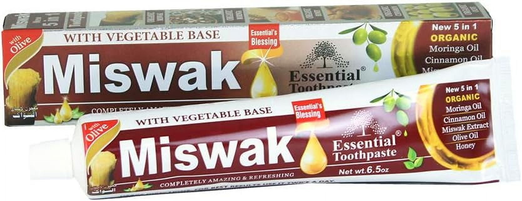 Toothpaste (Miswak Essential) New five in one (6 Tubes) - Walmart.com