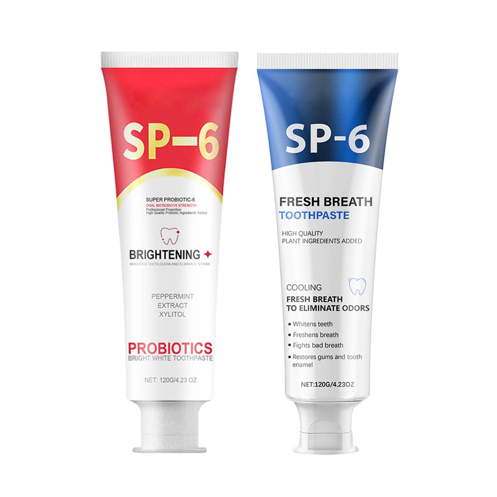 Toothpaste Set - SP-6 Whitening & Cooling Fresh Breath, Deep Whitening ...