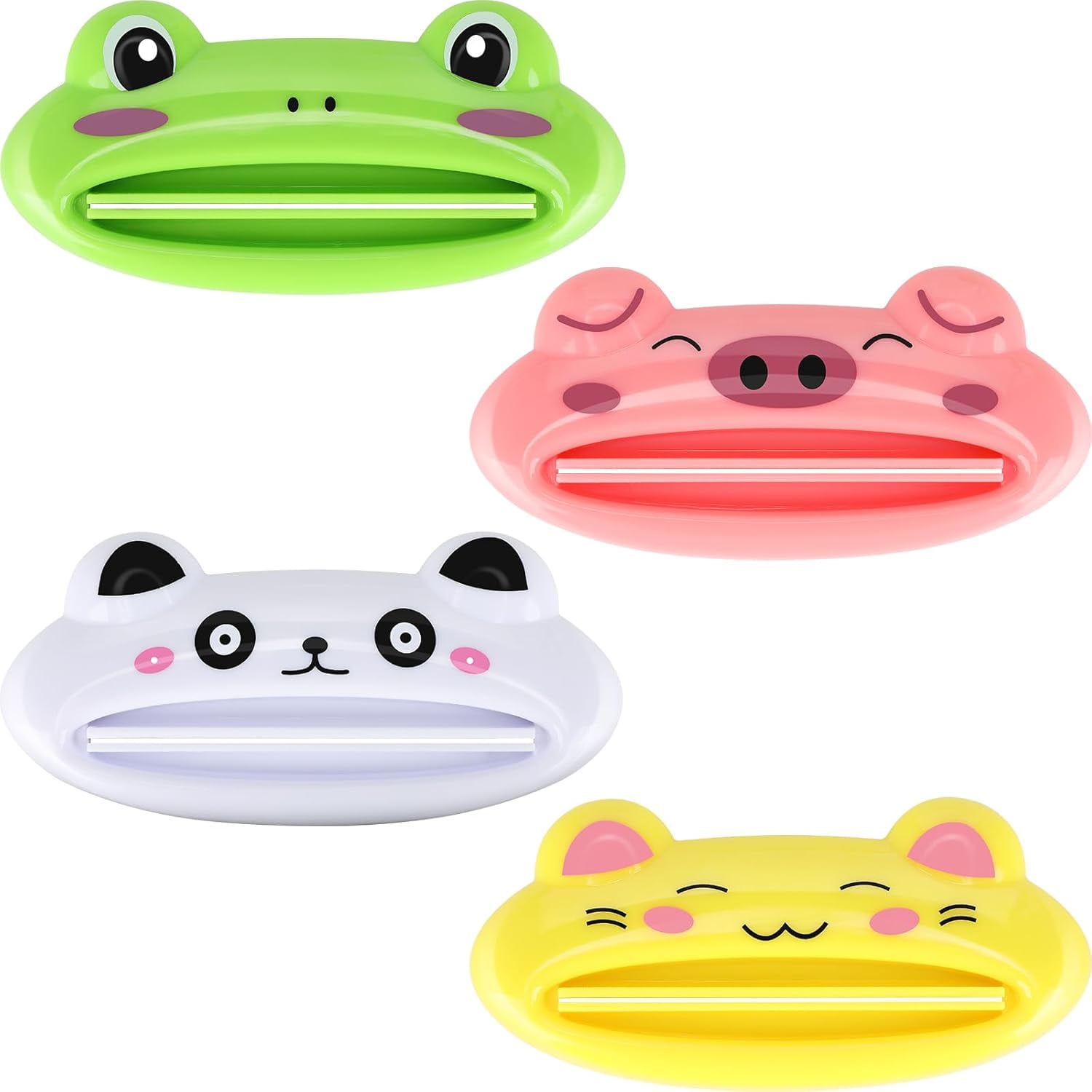 Toothpaste Squeezer, 4 Pack Tube Squeezer Cute Cartoon Animal ...
