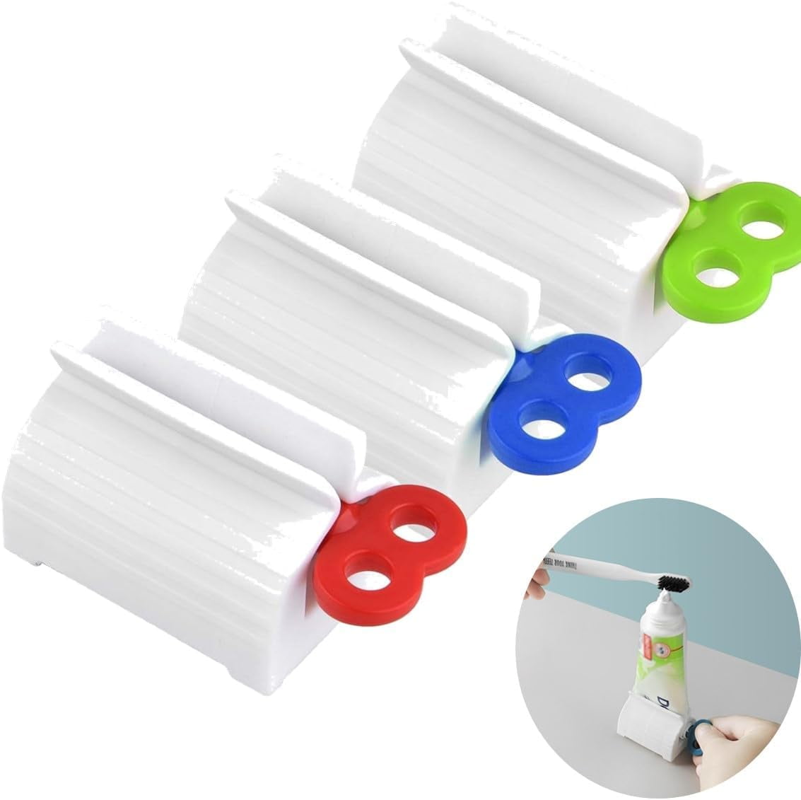 Toothpaste Squeezer Rolling Tube Toothpaste Dispenser Plastic Toothpaste Seat Holder Stand for ...