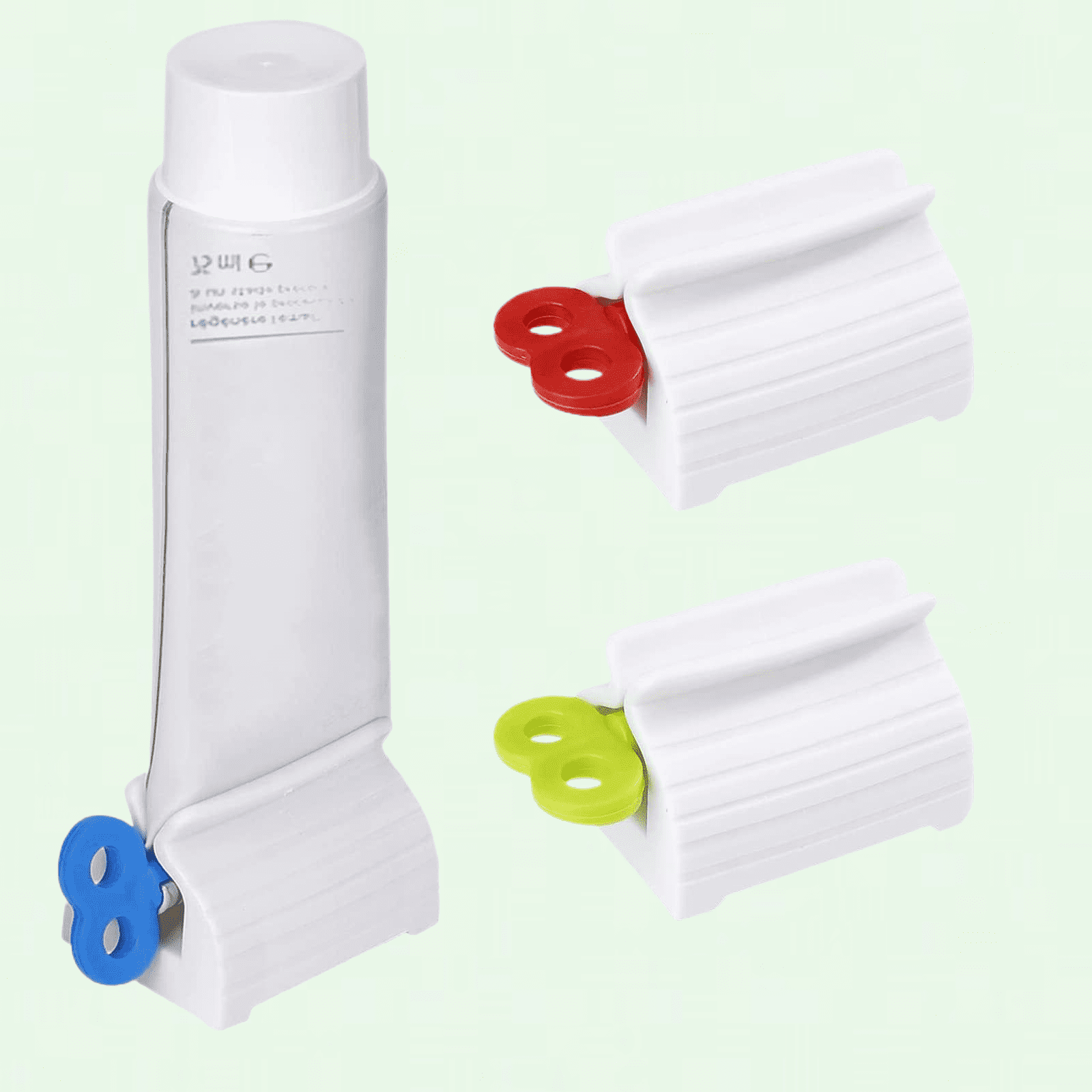 Toothpaste Squeezer - Set of 3, Compact and Portable Rotary Extruder ...