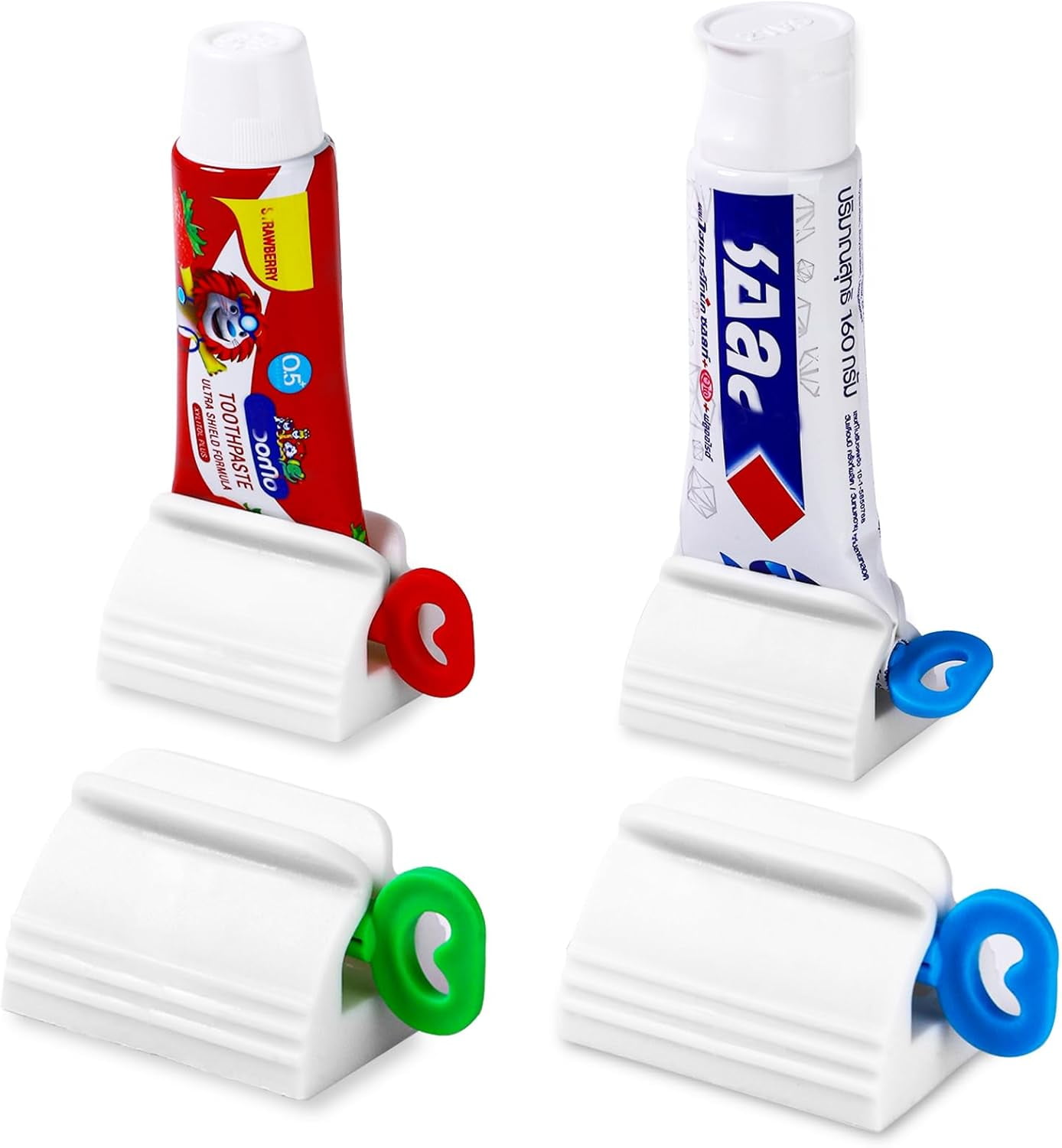 Toothpaste Squeezer, Set of 4 Tube Roller Squeezer, Dispenser, Simple ...