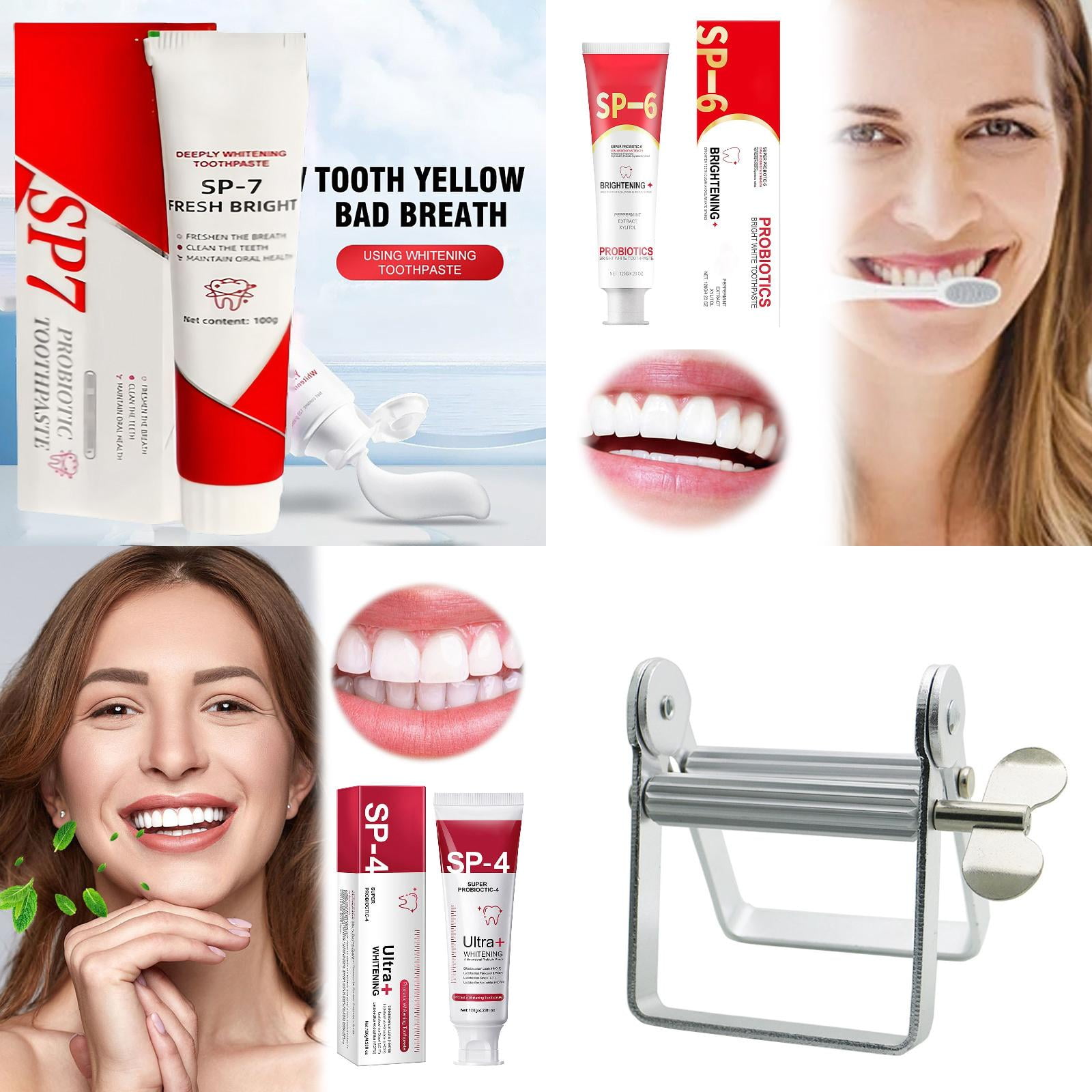 Toothpaste Squeezer Tool Dispenser Metal Paint Tube Wringer Hand Roller ...