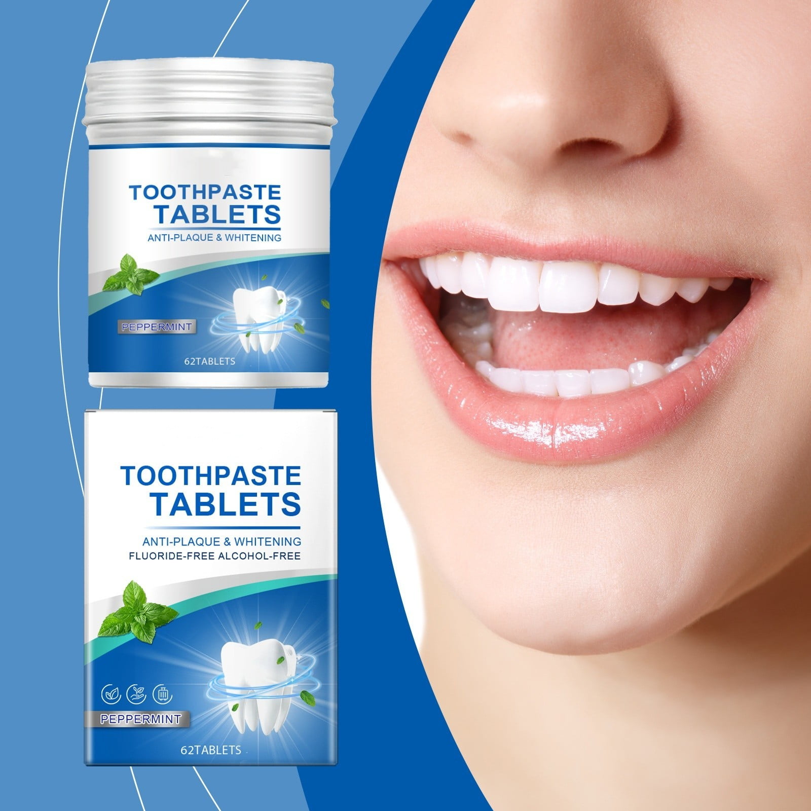 Toothpaste Tablets, Natural , Fluoride Free and Remineralizing Tablets ...