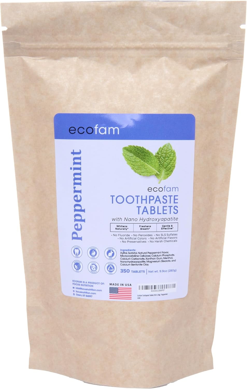Toothpaste Tablets – Peppermint | Nano Hydroxyapatite Toothpaste ...