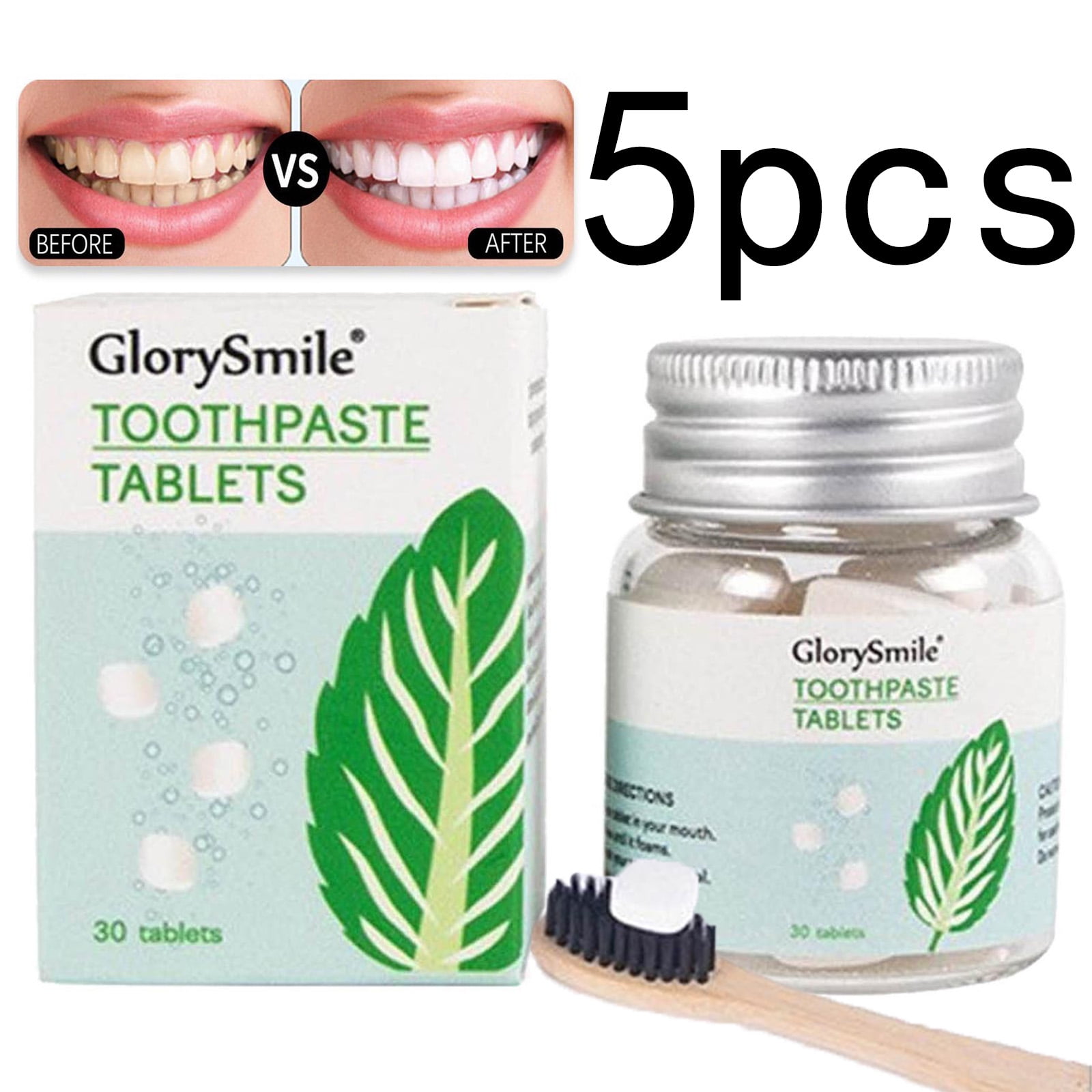 Toothpaste Tablets,Whitening & Stain Removing Natural & Organic ...