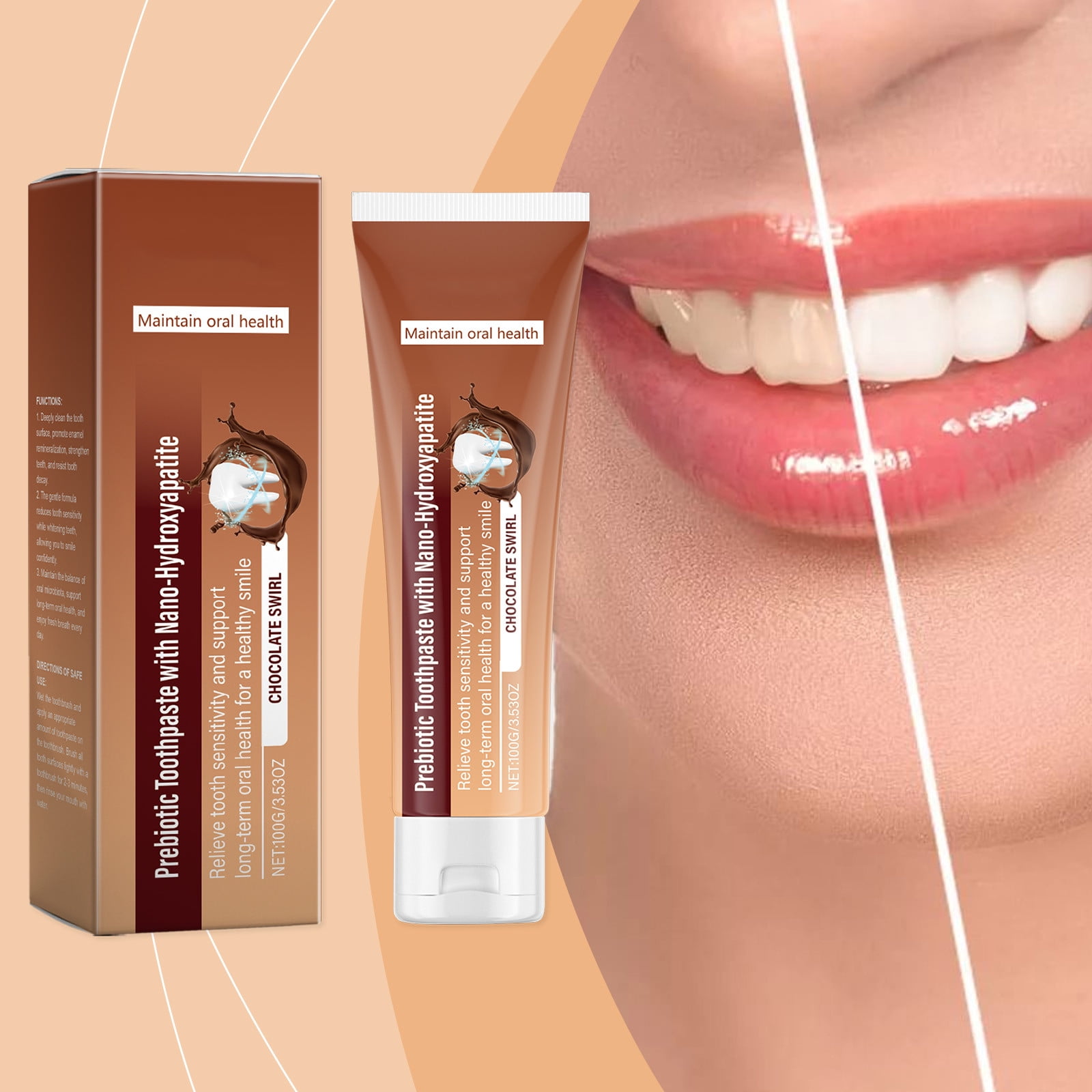 Toothpaste for Teeth Whitening, Chocolate Flavored Whitening Toothpaste ...