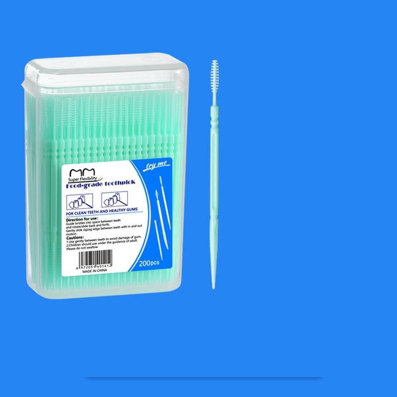 Toothpick Brush 200PCs Boxed Plastic Toothpick Disposable Household ...