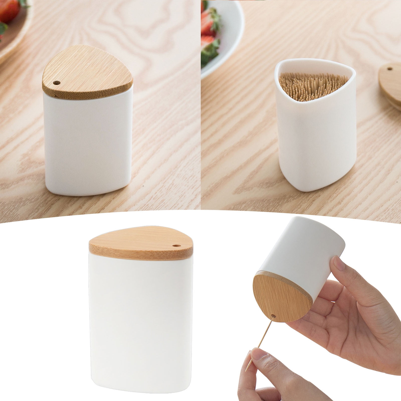 Toothpick Container Toothpick Storage Box Home Hotel Simple White ...