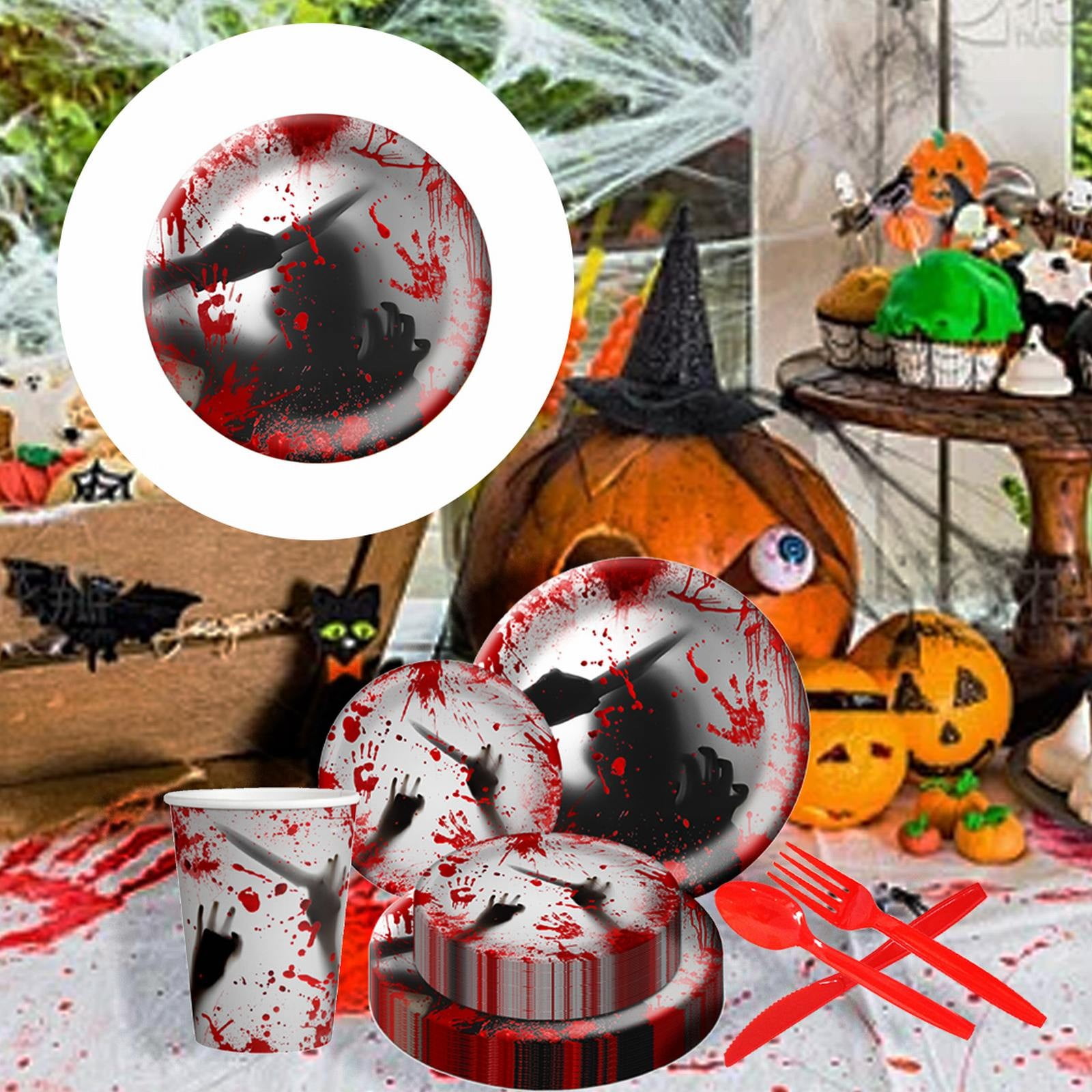Toothpick Dispenser Halloween Themed Party Blood Printed Paper Cup And ...