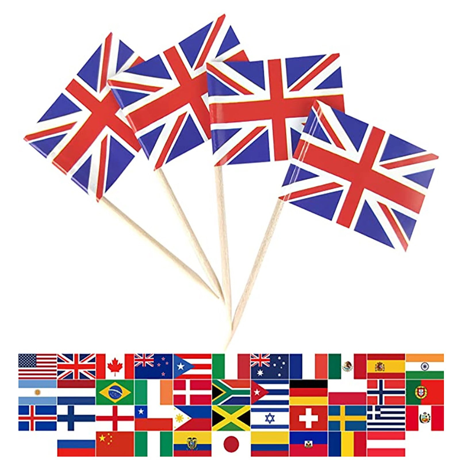 Toothpick Flag Cocktail Stick Wooden Toothpick Paper Flag Food Insert ...
