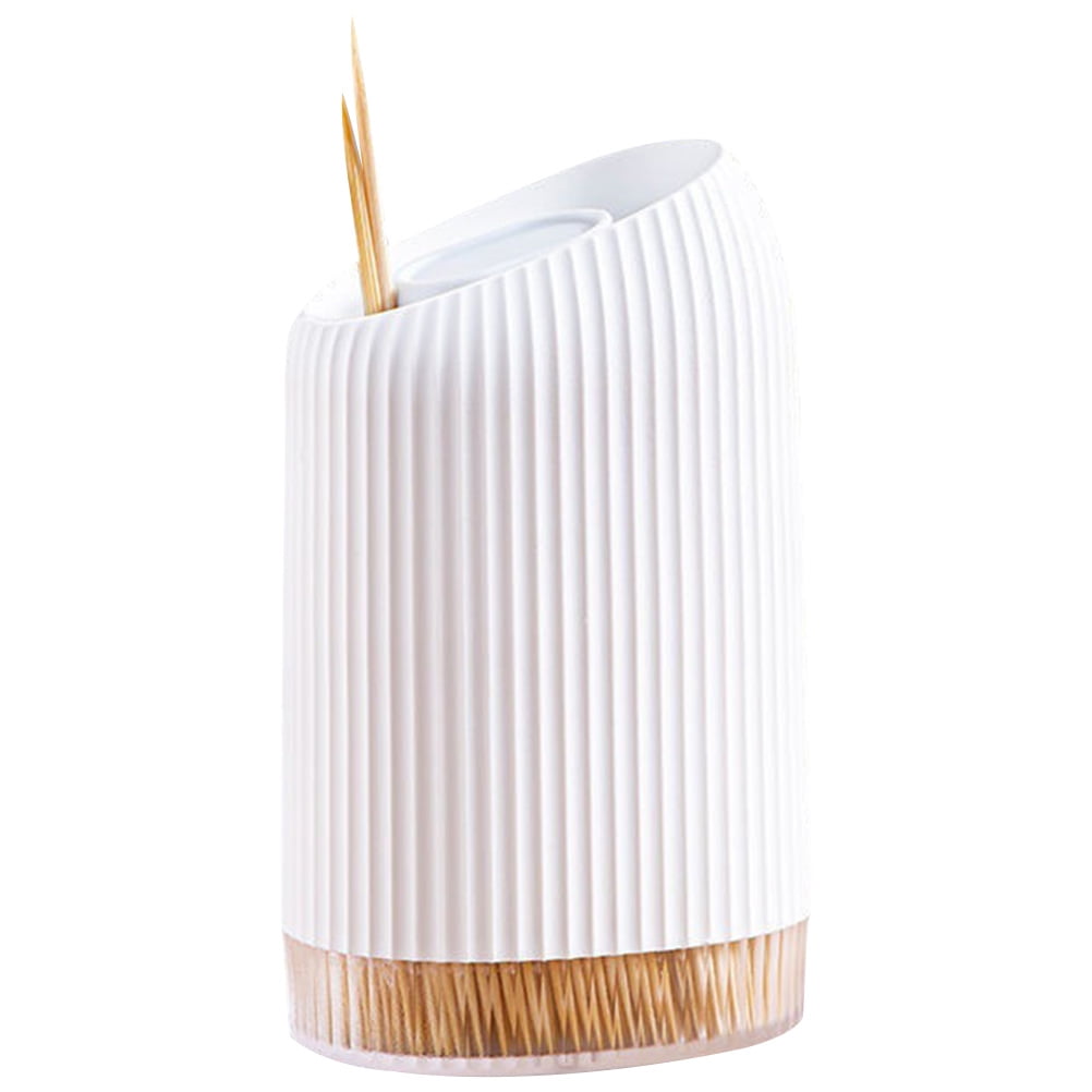 Plastic Toothpick Holder with Slide Cover Design for Storage White ...