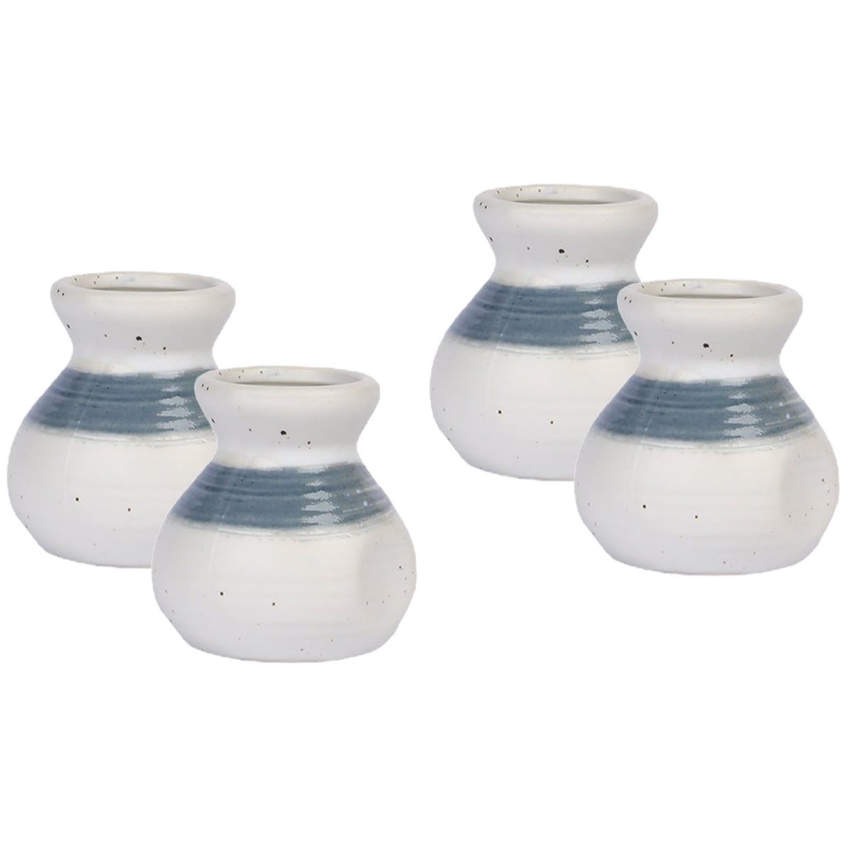 Toothpick Jar 4 Pcs Decorative Dispenser Rustic Holder Cotton Swab ...