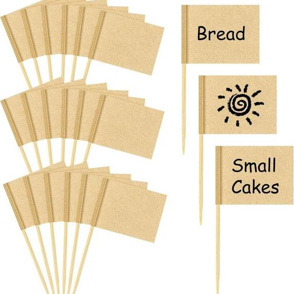 Toothpick flags, cheese labeled food labels, suitable for party buffets ...