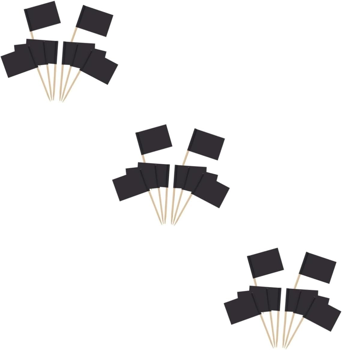 Toothpicks 300 pcs Set toothpick flag fruit decor white ornament paper ...