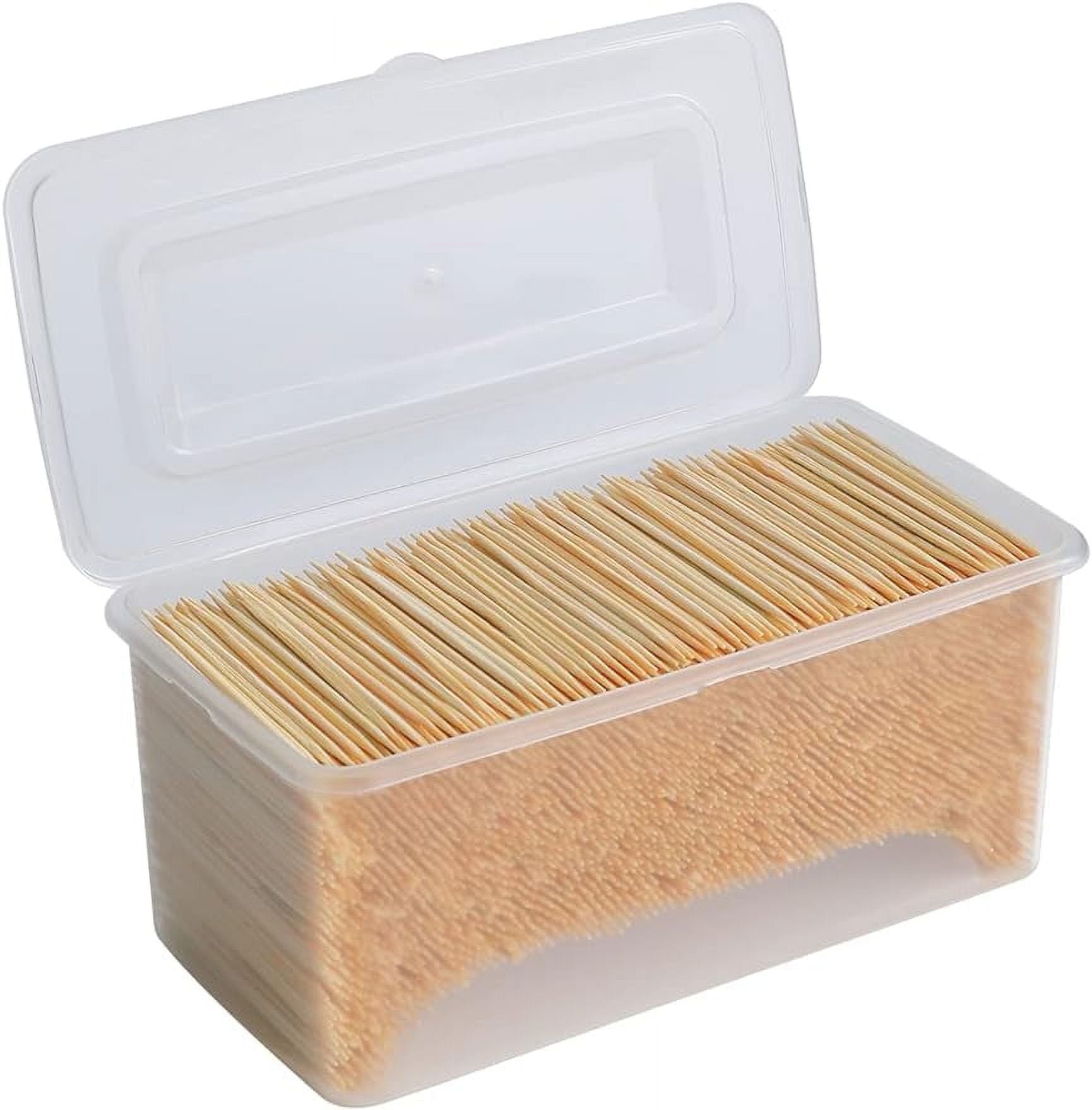 Toothpicks 3600 Count Bamboo Toothpicks Wooden Round Toothpicks Double ...
