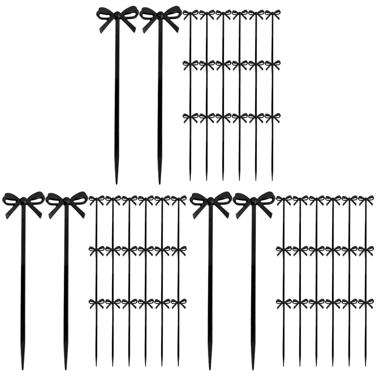 Toothpicks Decor 90 Pcs Appetizer Cocktail Bow Shape Fruit Fork Plastic ...