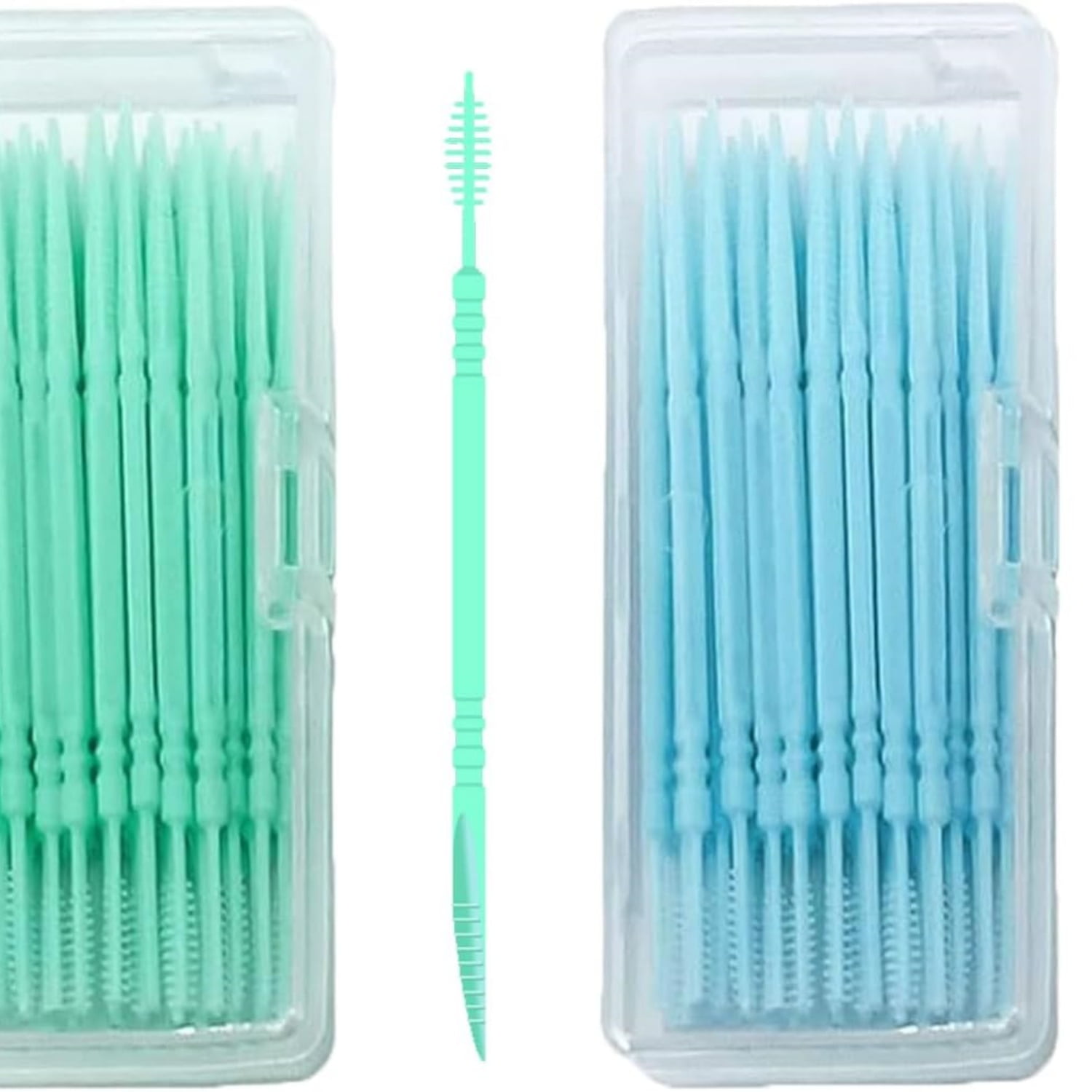 Toothpicks,Tooth Picks Flossers with Bristles,Double-Side Dental Picks ...
