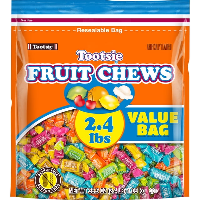 Tootsie, Fruit Chew Rolls, Assorted Fruity Flavored Candy - 37-oz ...