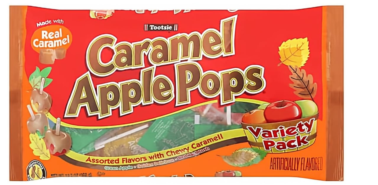 Tootsie Caramel Apple Pops Assorted Apple Orchard Lollipops 12.7-oz ...