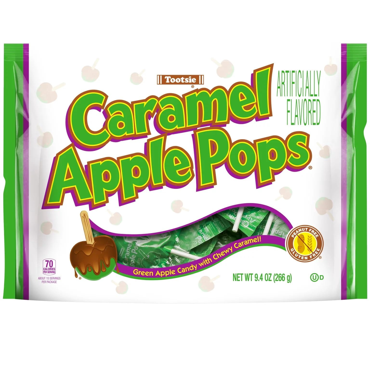 Tootsie Caramel Apple Pops Green 9.4 oz Bag - Walmart.com