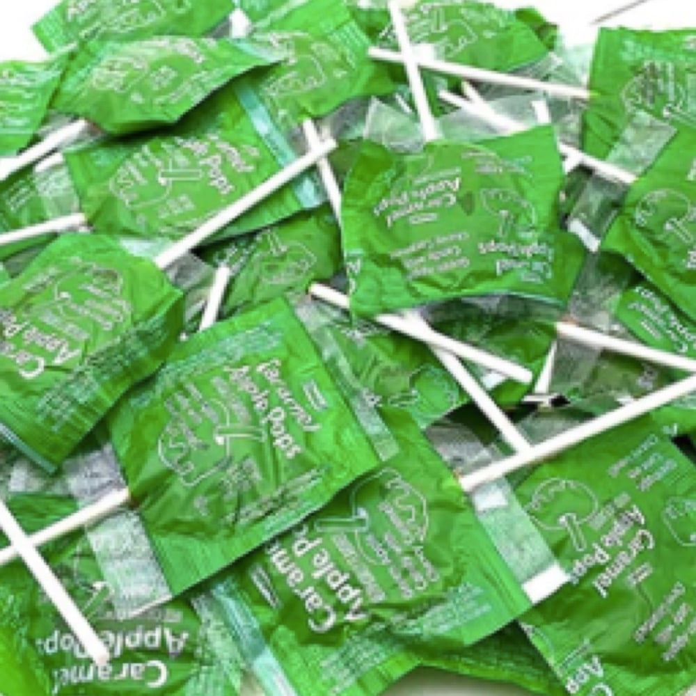 Tootsie Caramel Apple Pops Individually Wrapped Caramel Covered Green ...
