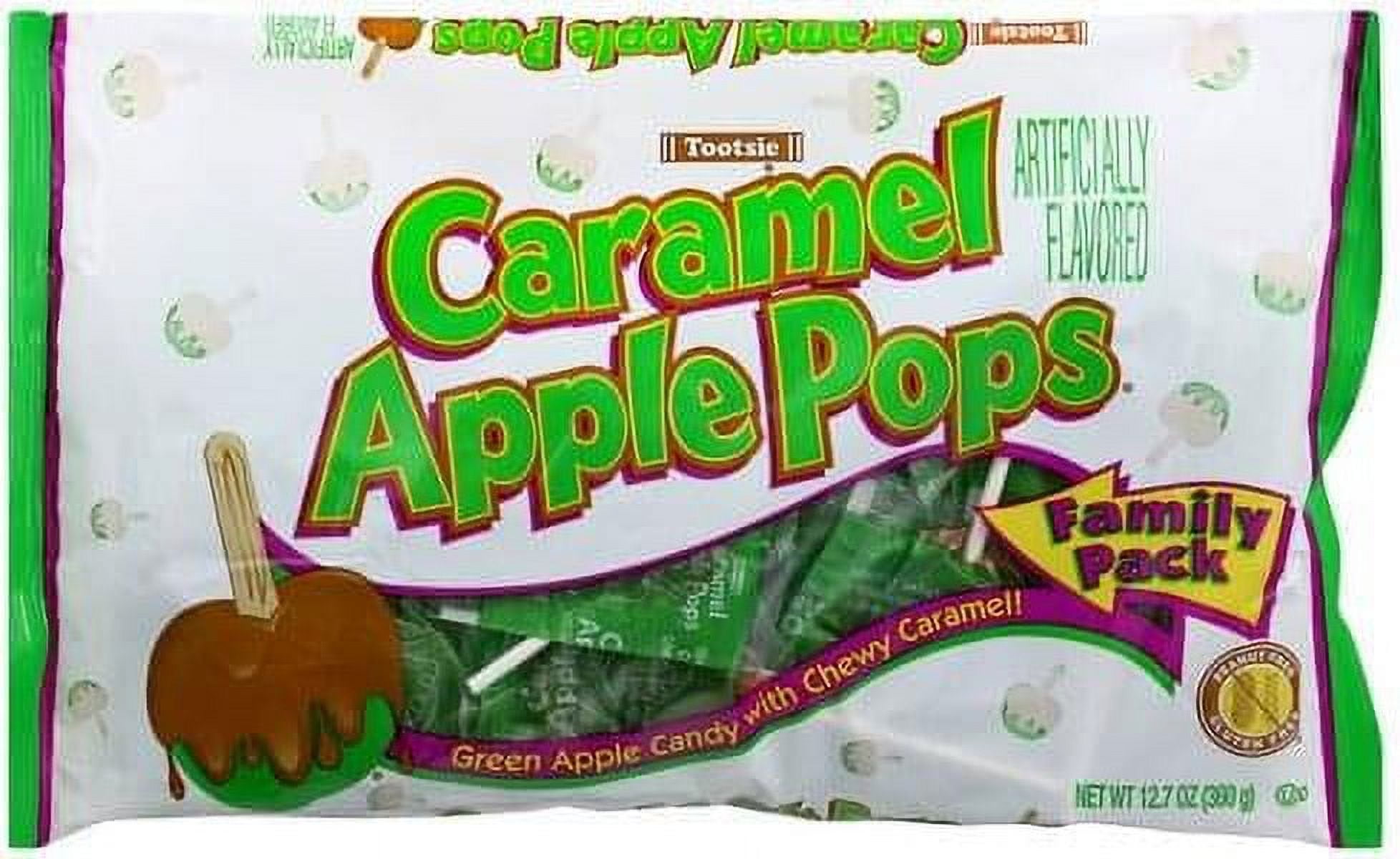 Tootsie Caramel Apple Lollipops Bag 12.7 oz Green Apple Chewy Candy ...