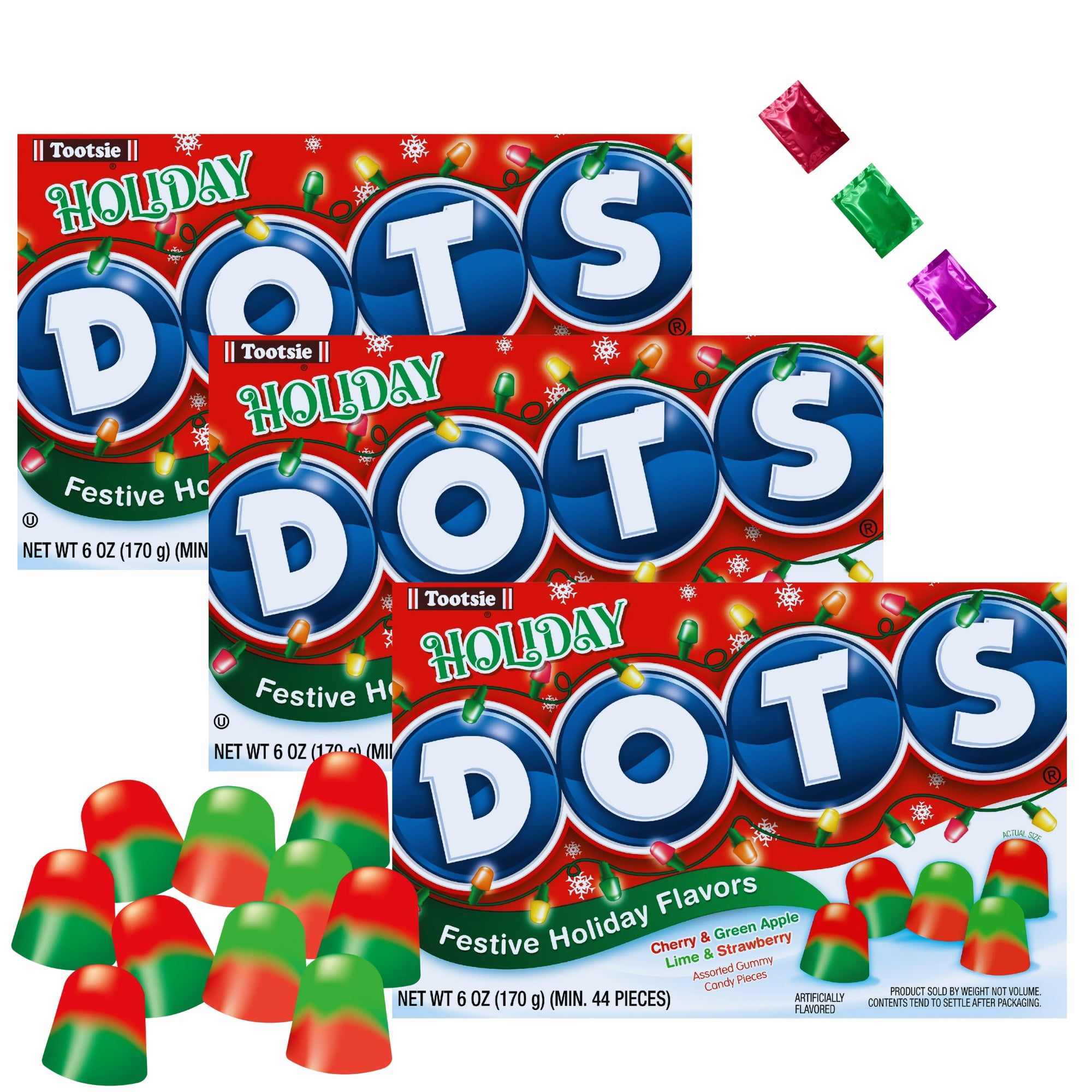 Tootsie Holiday Dots Gumdrops, Festive Christmas Candy Stocking ...