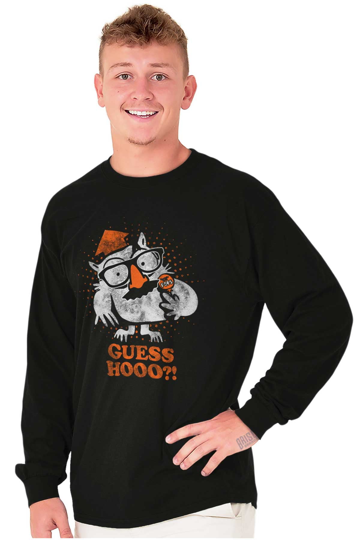 Tootsie Owl Halloween Guess Hoo Pun Unisex Plus Size Long Sleeve Shirt ...