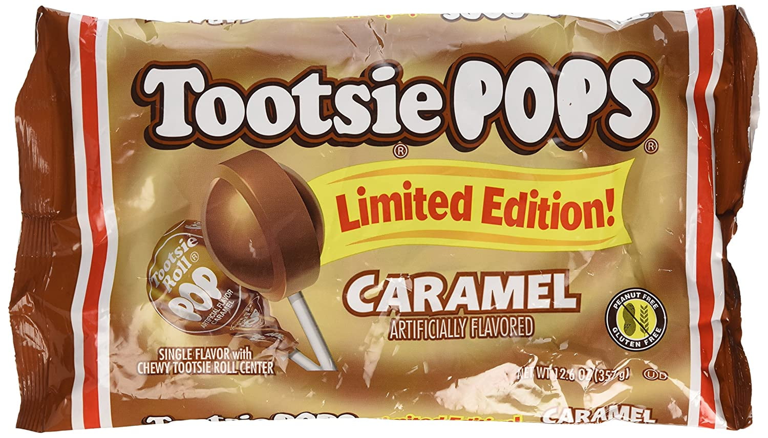 Tootsie Pops Limited Edition Caramel Lollipops, Chewy Tootsie Roll ...